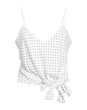 GAËLLE PARIS Polka-dot Raffia Camisole - White