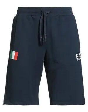 EA7 Athletic Solid Color Shorts - Blue