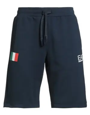 EA7 Athletic Solid Color Shorts - Blue