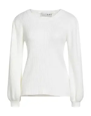 HAVEONE Ribbed Knit Sweater - White
