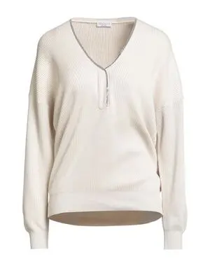 Brunello Cucinelli Sweater With Sequins - Beige