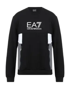 EA7 Cotton-blend French Terry Sweatshirt - Black