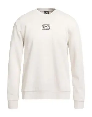 EA7 Cotton-blend Crewneck Sweatshirt - White