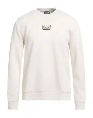 EA7 Cotton-blend Crewneck Sweatshirt - White