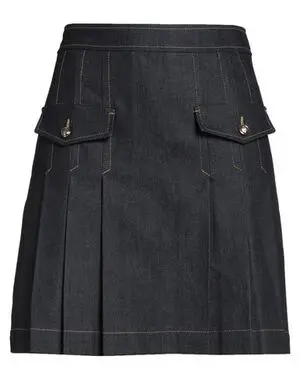 Sandro Denim Pleated Skirt - Blue