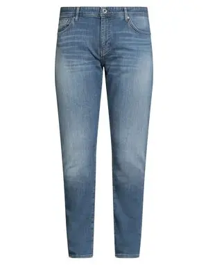 Armani Exchange Tapered Jeans In Medium Wash Denim