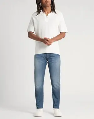 Armani Exchange Tapered Jeans In Medium Wash Denim