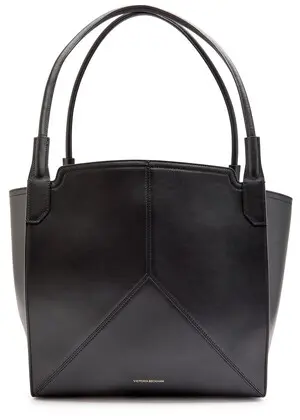 Victoria Beckham Panelled Leather Tote - Black