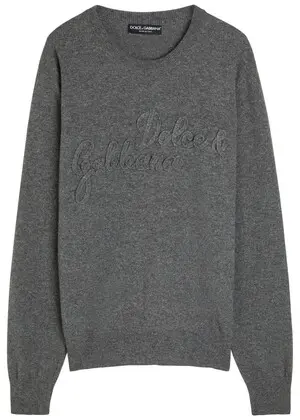 Dolce & Gabbana Logo-appliquéd Wool Sweatshirt