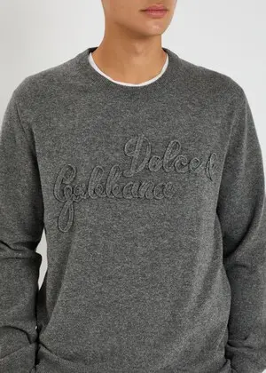 Dolce & Gabbana Logo-appliquéd Wool Sweatshirt