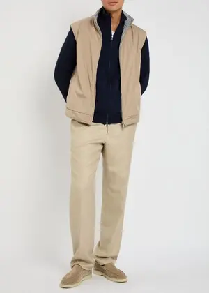 AURELIEN Reversible Shell And Cotton-blend Gilet