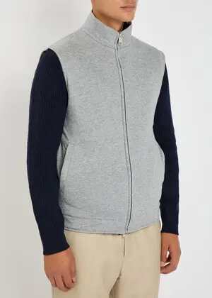 AURELIEN Reversible Shell And Cotton-blend Gilet