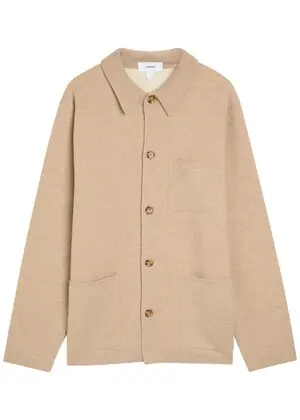 LARDINI Melange Wool Designer Overshirt