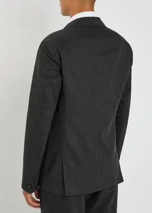 Oliver Peoples Mansfield Herringbone Cotton And Wool-blend Blazer