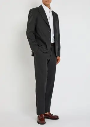 Oliver Peoples Mansfield Herringbone Cotton And Wool-blend Blazer