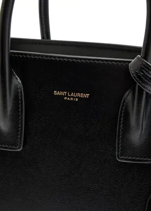 Saint Laurent Sac De Jour Mini Leather Top Handle Bag - Black