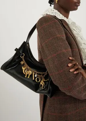 Chloé Charms Embellished Leather Shoulder Bag
