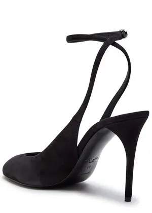 Alaïa Decollete 90 Suede Slingback Pumps - Black