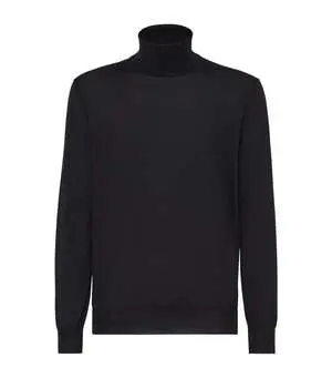 Brunello Cucinelli Silk-cashmere Rollneck Sweatshirt