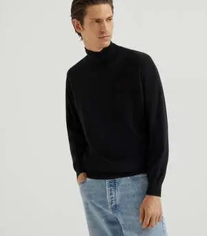 Brunello Cucinelli Silk-cashmere Rollneck Sweatshirt