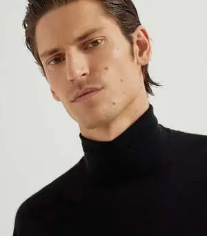 Brunello Cucinelli Silk-cashmere Rollneck Sweatshirt