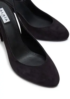 Alaïa Decollete 90 Suede Slingback Pumps - Black