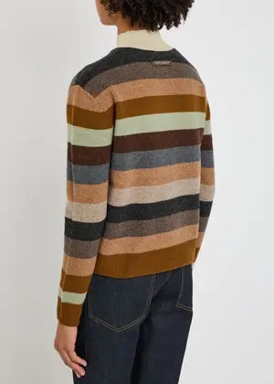 Tory Burch Striped Wool Top