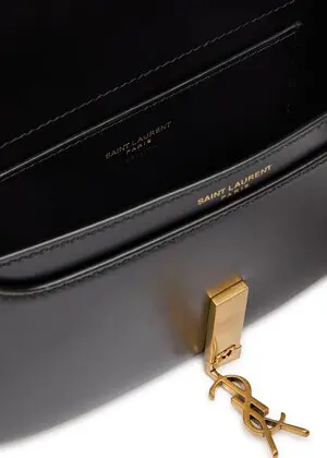 Saint Laurent Demi Lune Leather Shoulder Bag