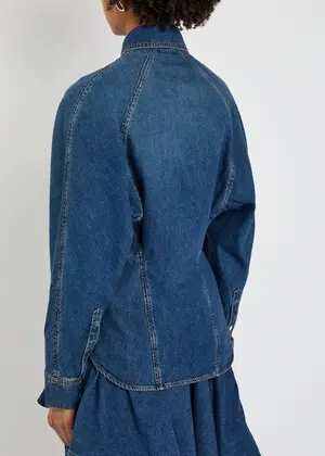 Alaïa Paneled Denim Shirt