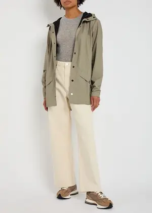 Rains W3 Hooded Waterproof Jacket - Sage