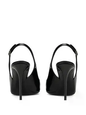 Dolce & Gabbana Dg Logo-plaque Slingback Pumps - Black