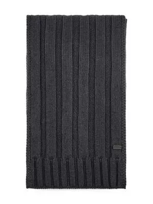 TOD'S Ribbed-knit Scarf - Grey