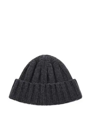 TOD'S Ribbed-knit Beanie - Grey
