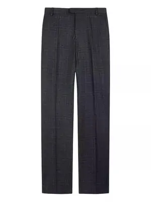 TOD'S Check-pattern Virgin-wool Trousers