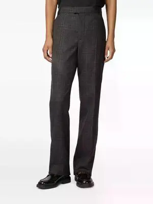 TOD'S Check-pattern Virgin-wool Trousers