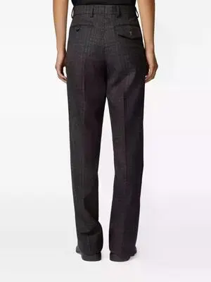 TOD'S Check-pattern Virgin-wool Trousers