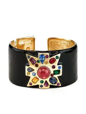 KENNETH JAY LANE Cross-motif Ruby Bracelet - Black