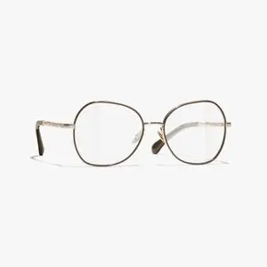 Chanel Butterfly Eyeglasses Beige, Pink & Gold