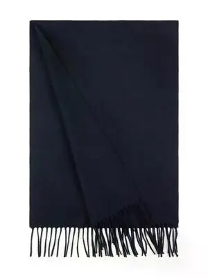 TOD'S Fringed Cashmere Scarf - Blue