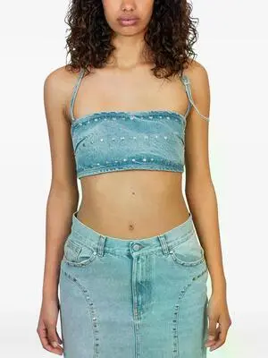 Gimaguas Luna Studded Denim Top - Blue