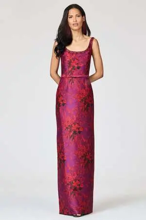 Sachin & Babi Lana Gown - Raspberry Bouquet