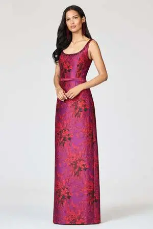 Sachin & Babi Lana Gown - Raspberry Bouquet