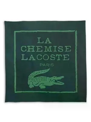 Lacoste Crocodile-print Silk Scarf - Green