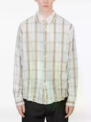 Men's White Check Shirts