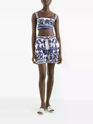Dolce & Gabbana Majolica-print Drawstring Shorts