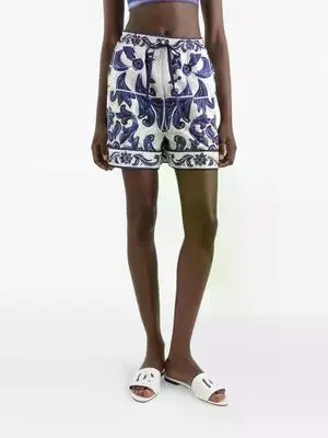 Dolce & Gabbana Majolica-print Drawstring Shorts
