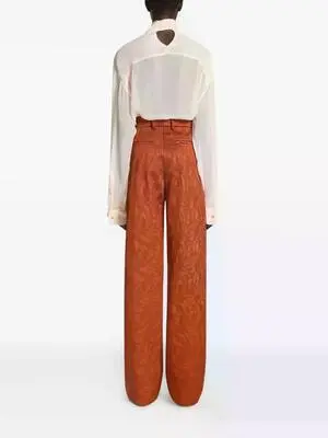 Dries Van Noten Jacquard-swirl Trousers