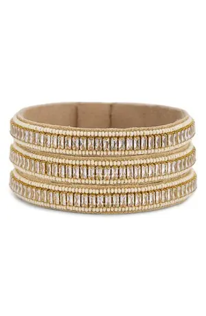 Deepa Gurnani Alonsina Beaded Statement Bracelet - Ivory