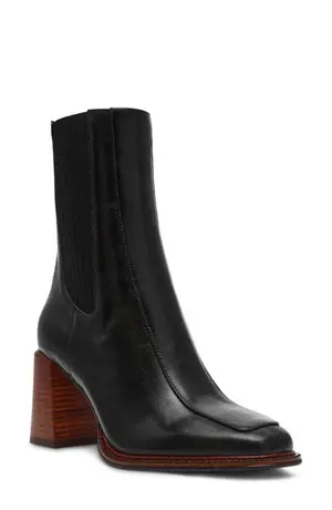 Steve Madden Downtown Chelsea Boot - Black Leather