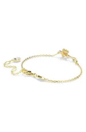 SWAROVSKI Idyllia Crystal Flower Bracelet - Gold/multi